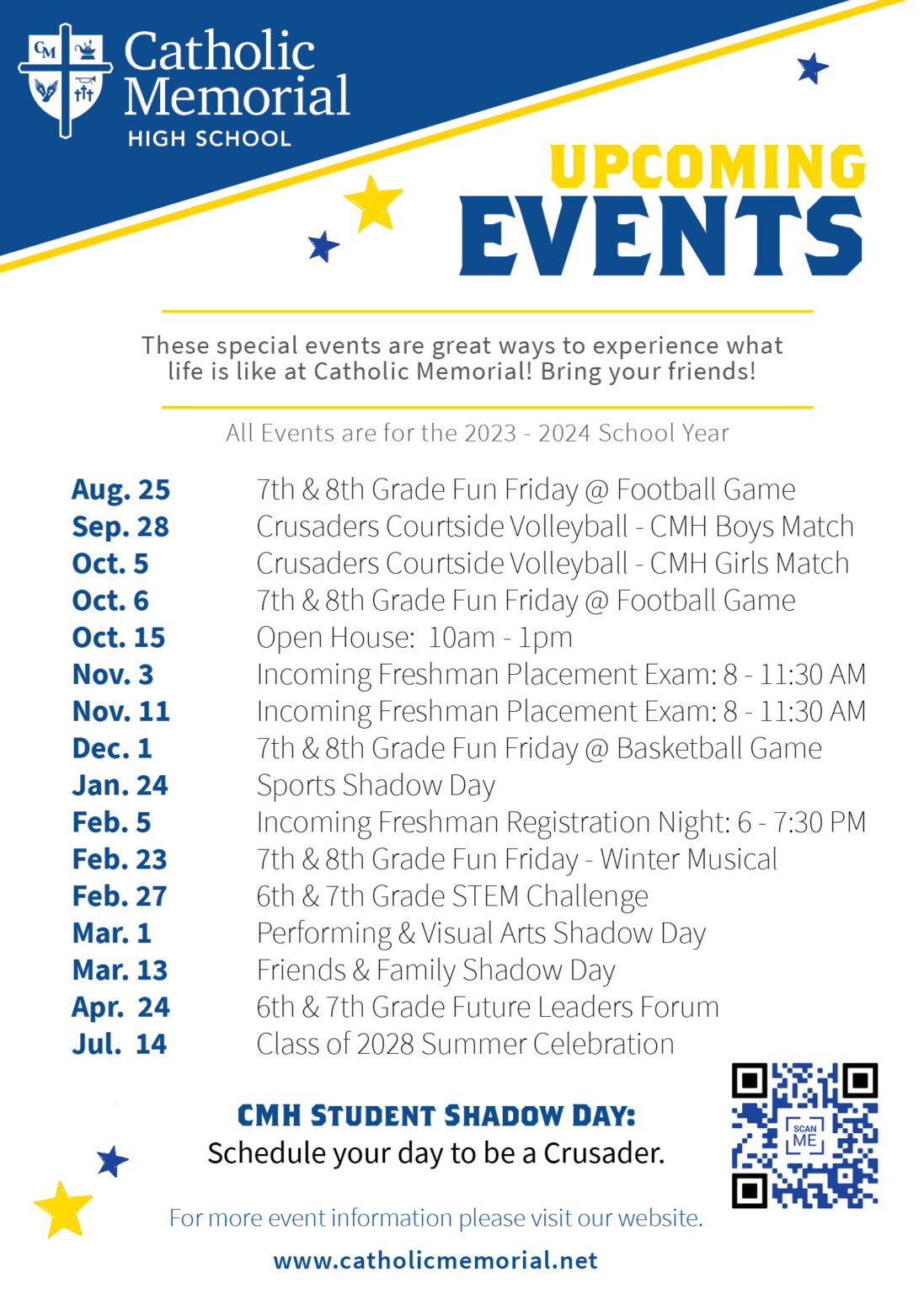 Future Crusader Events - Catholic Memorial High School