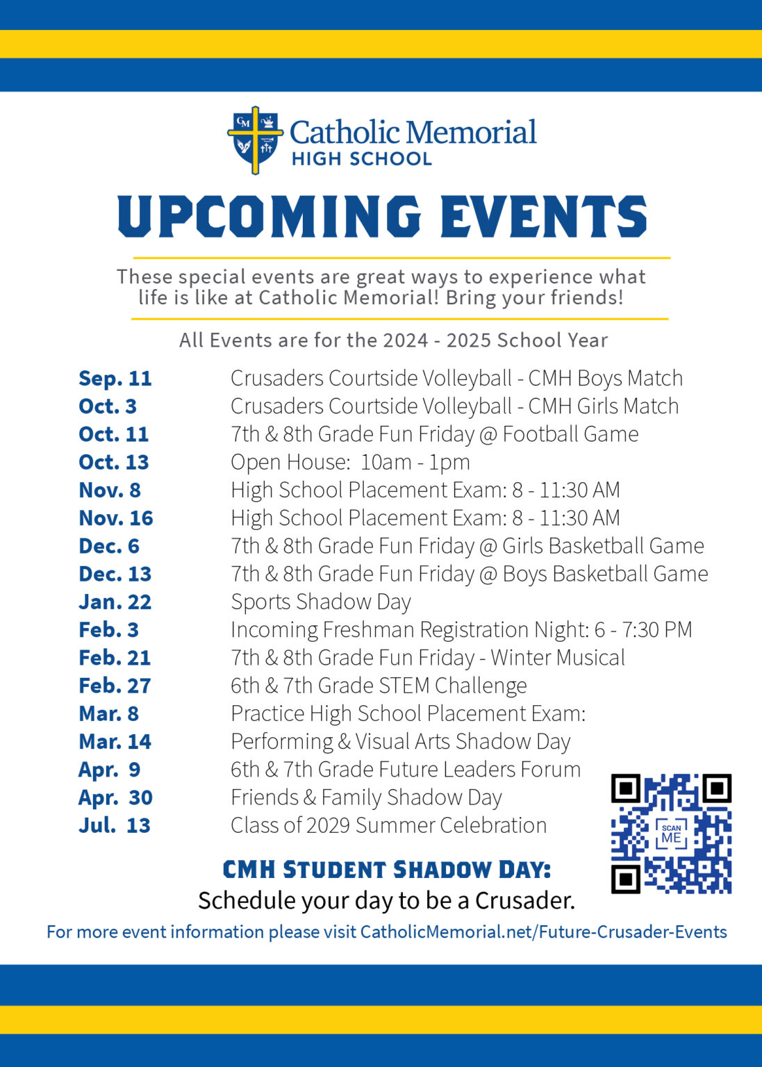Future Crusader Events - Catholic Memorial High School
